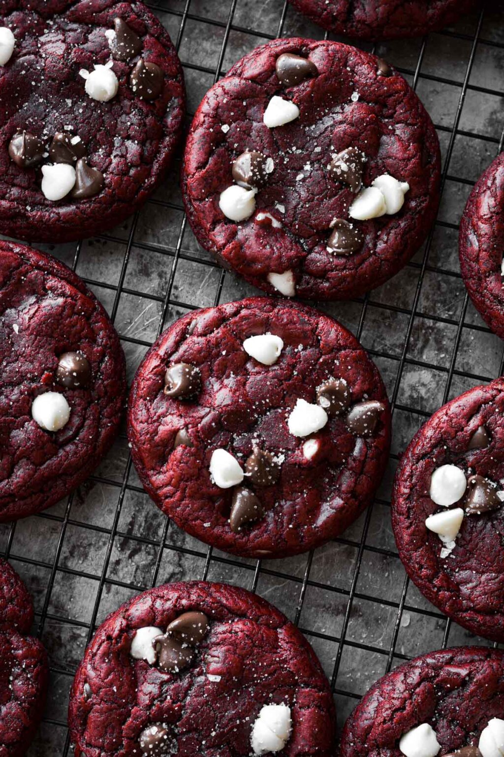 High Altitude Red Velvet Chocolate Chip Cookies - Curly Girl Kitchen