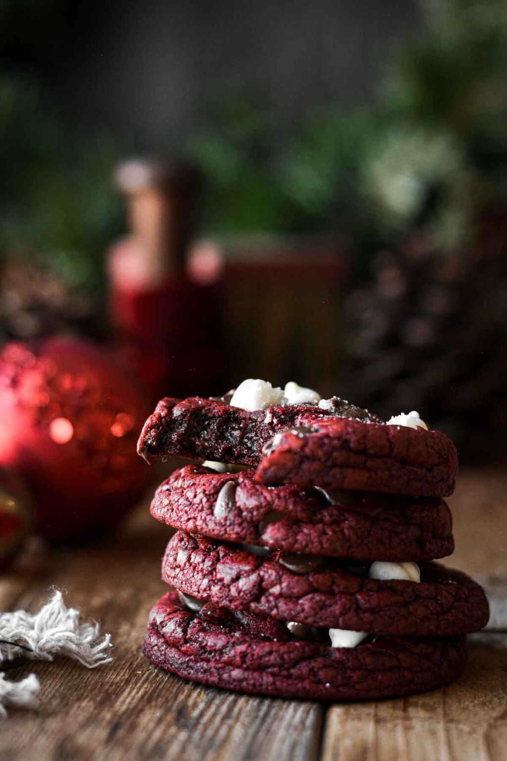 High Altitude Red Velvet Chocolate Chip Cookies - Curly Girl Kitchen