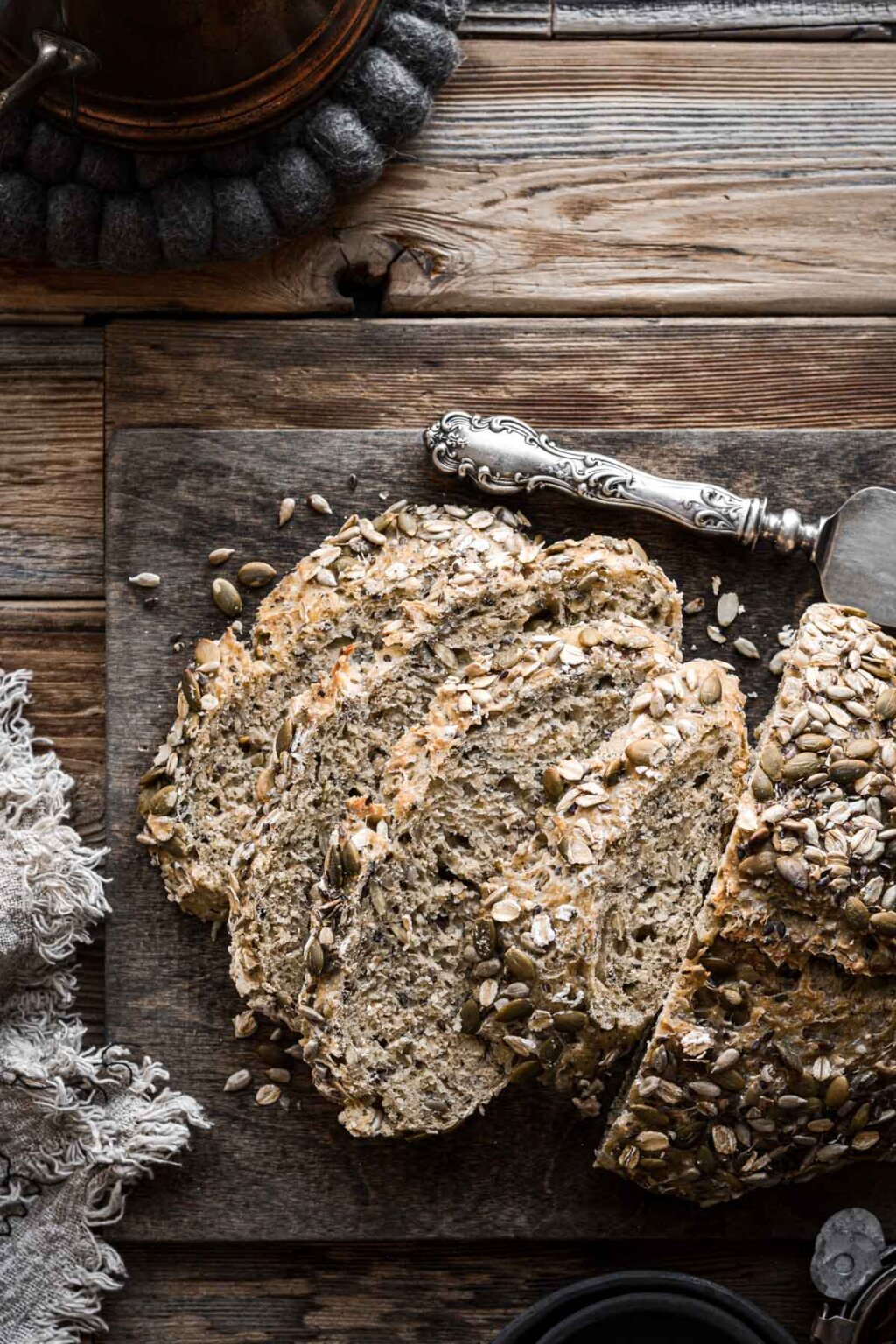 High Altitude No Knead Seeded Bread - Curly Girl Kitchen