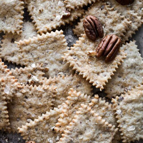 Homemade White Cheddar Pecan Crackers - Curly Girl Kitchen