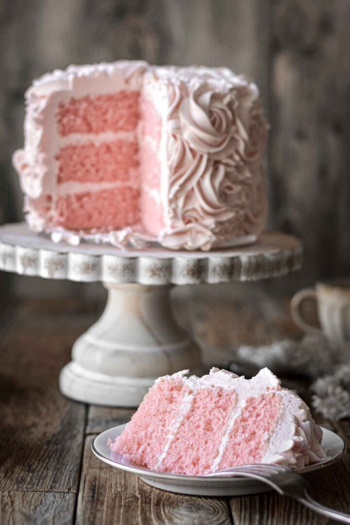 High Altitude Pink Velvet Cake - Curly Girl Kitchen