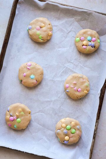 High Altitude Big M&M Cookies - Curly Girl Kitchen
