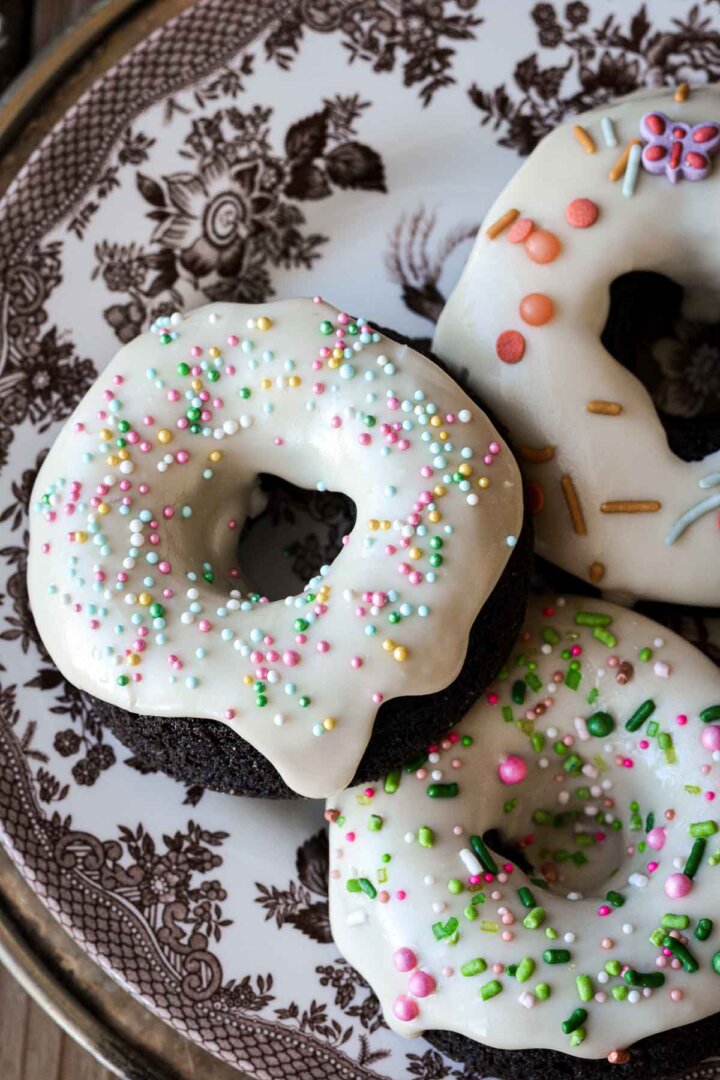 High Altitude Baked Irish Cream Donuts - Curly Girl Kitchen