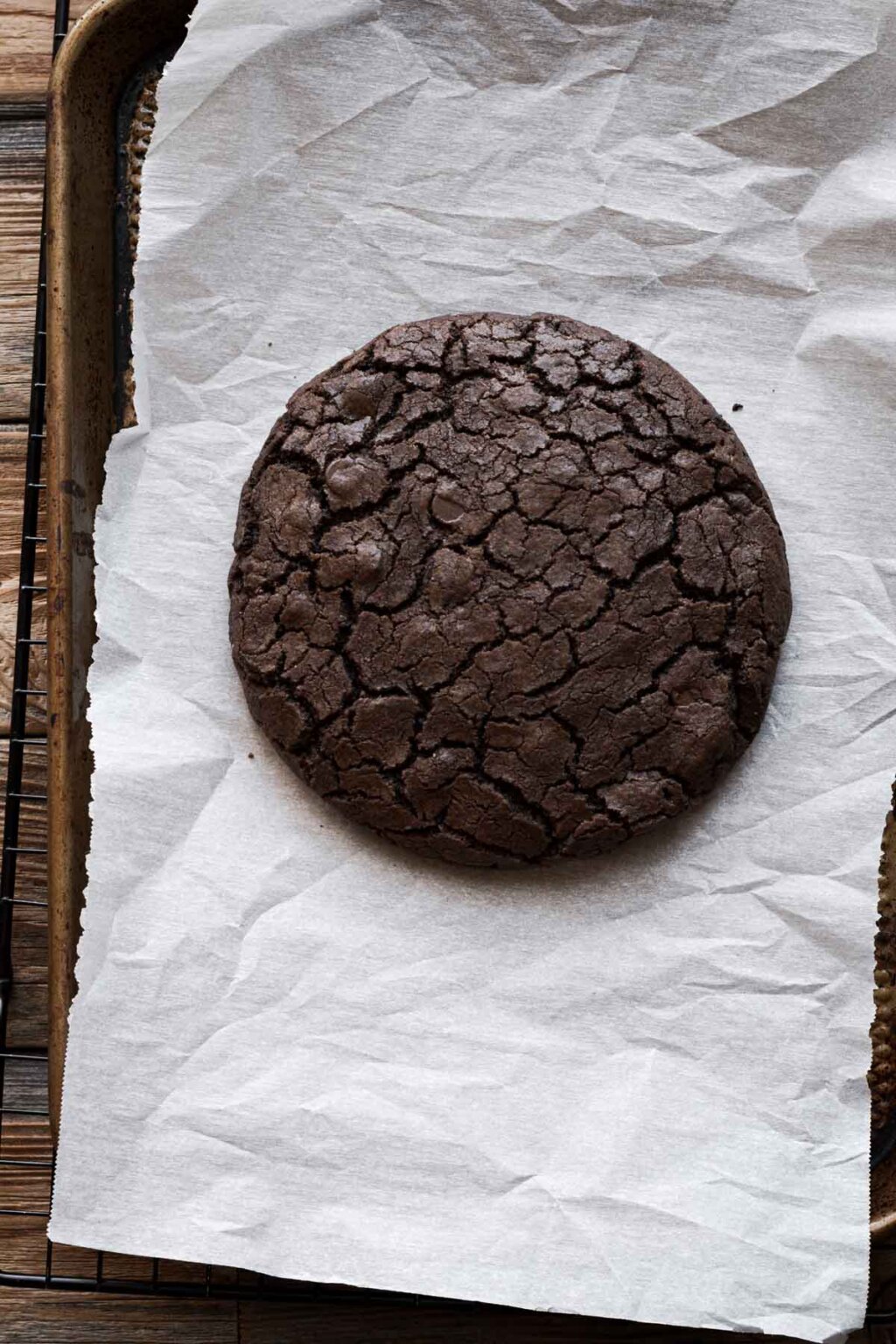 High Altitude Big Double Chocolate Cookie for Two - Curly Girl Kitchen