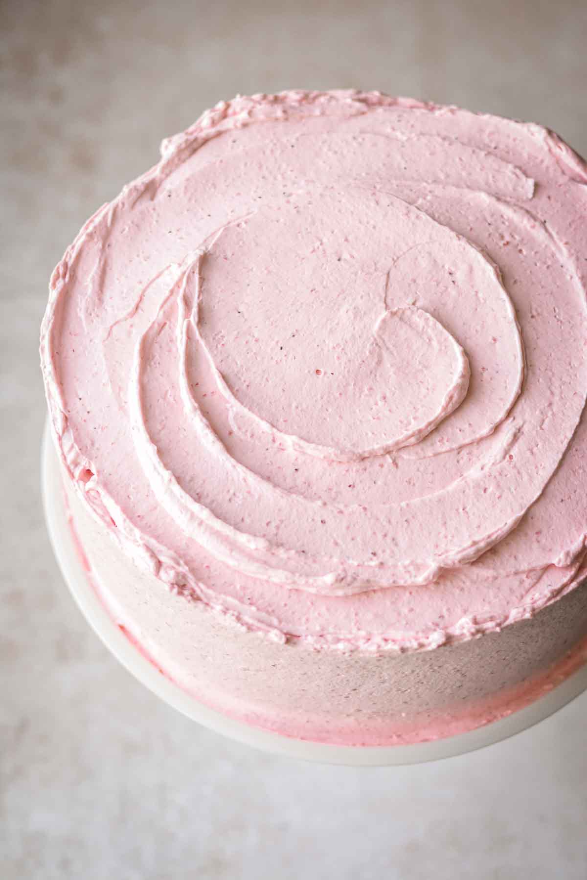 High Altitude Strawberry Bavarian Cream Cake - Curly Girl Kitchen