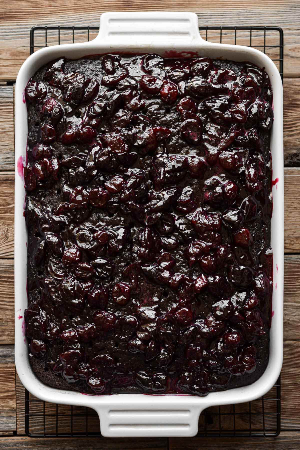 High Altitude Black Forest Sheet Cake - Curly Girl Kitchen
