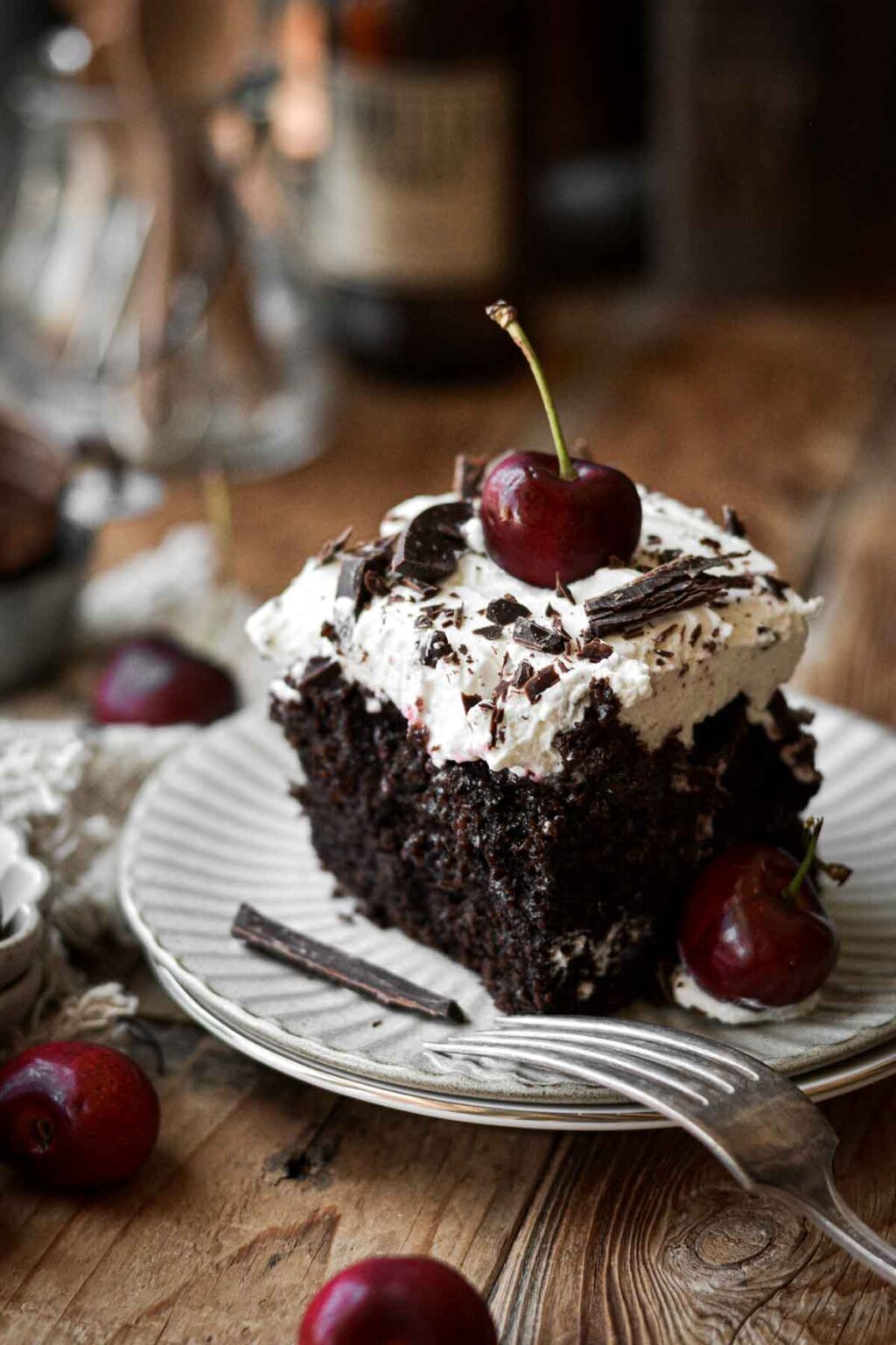 High Altitude Black Forest Sheet Cake - Curly Girl Kitchen