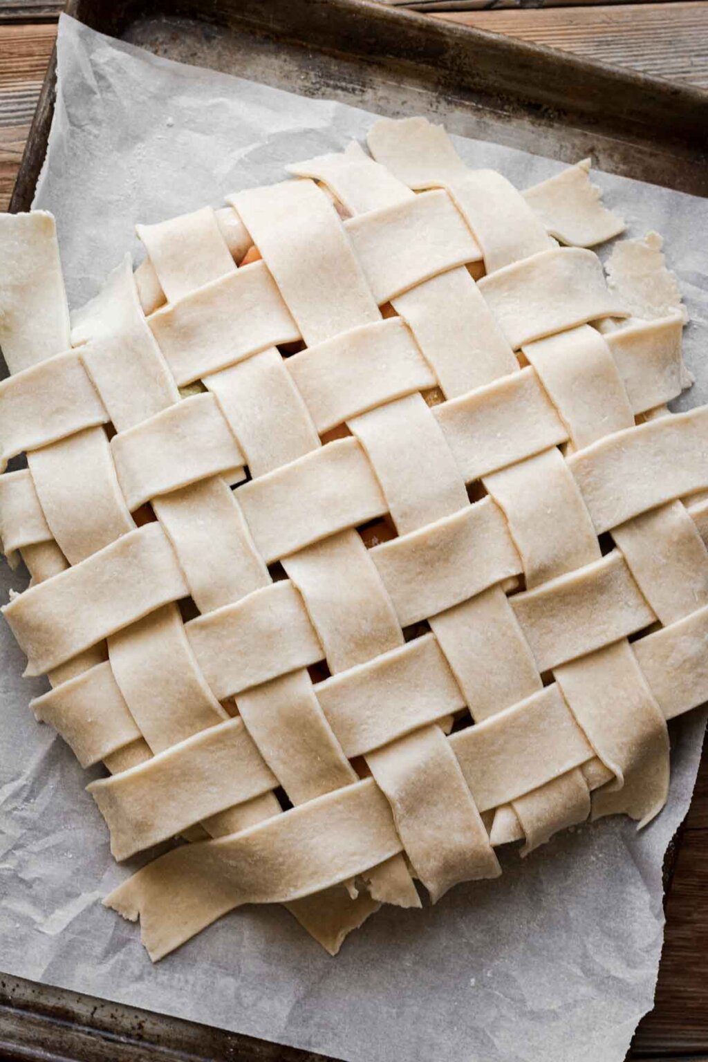 Best Homemade Peach Lattice Pie - Curly Girl Kitchen