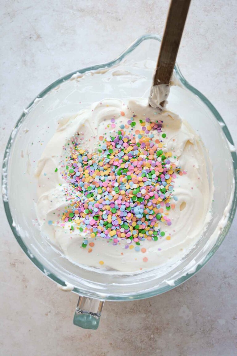 No Bake Birthday Sprinkle Cheesecake - Curly Girl Kitchen