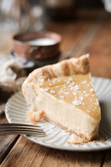 High Altitude Salted Honey Custard Pie - Curly Girl Kitchen