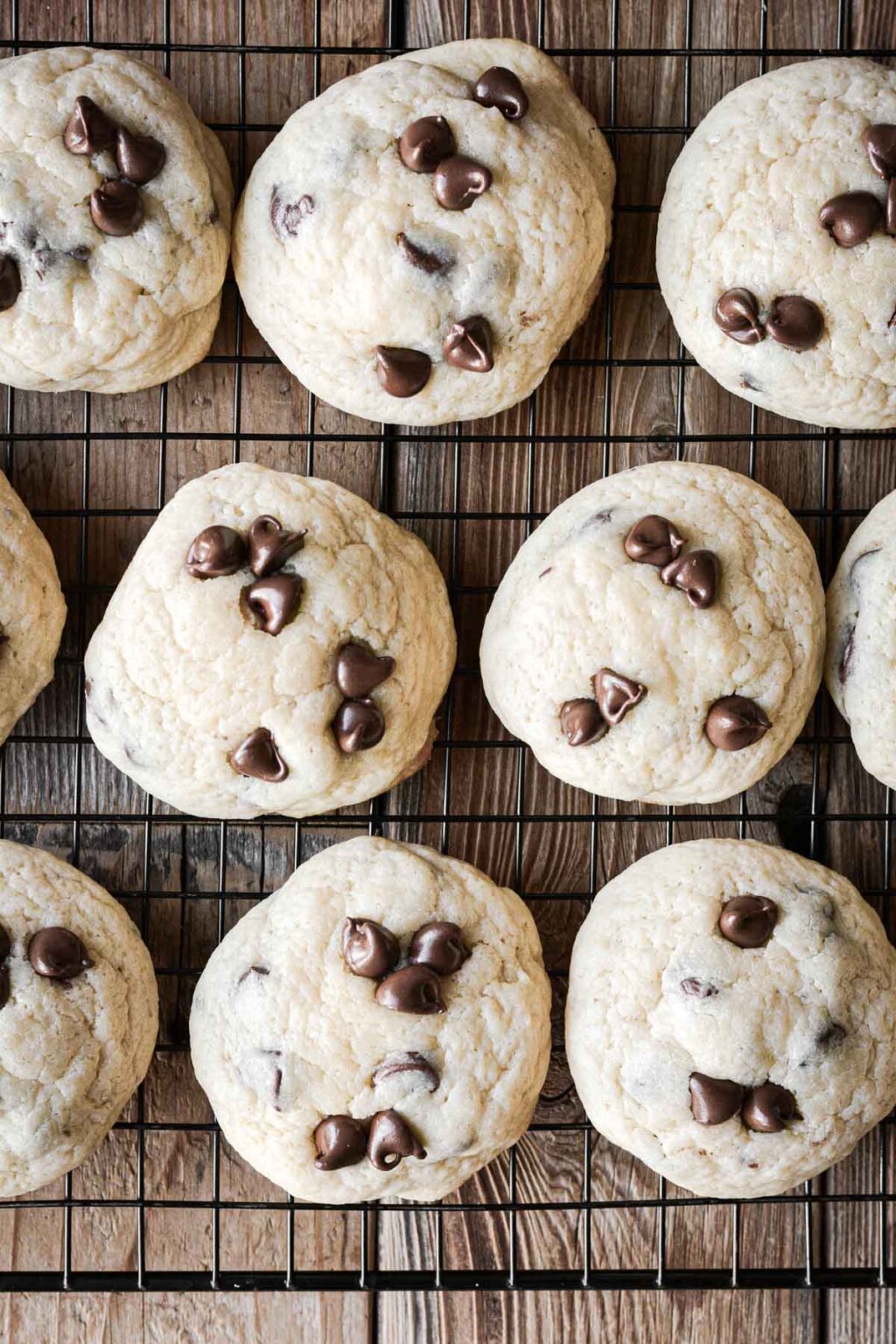 High Altitude Chocolate Chip Cream Cheese Cookies - Curly Girl Kitchen