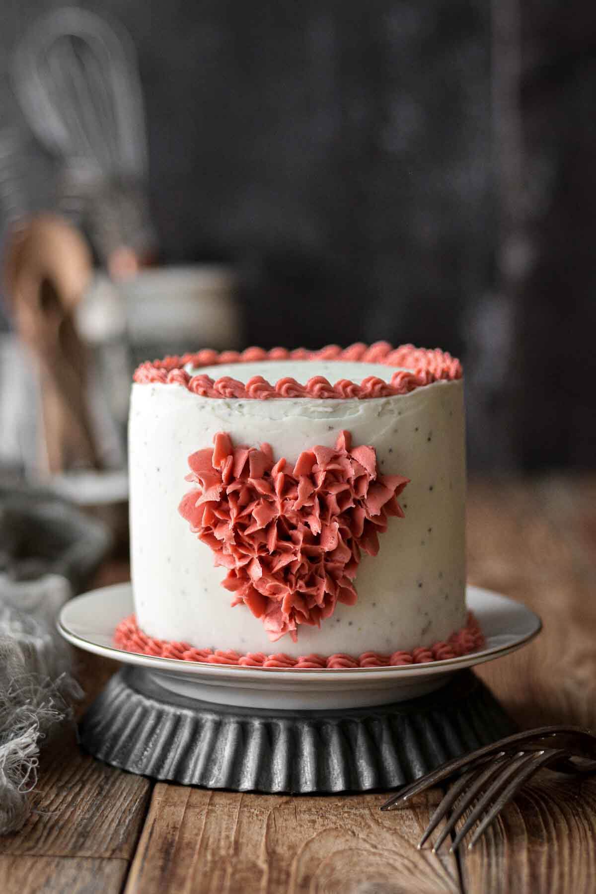 Mini Valentine's Day Cake - Curly Girl Kitchen